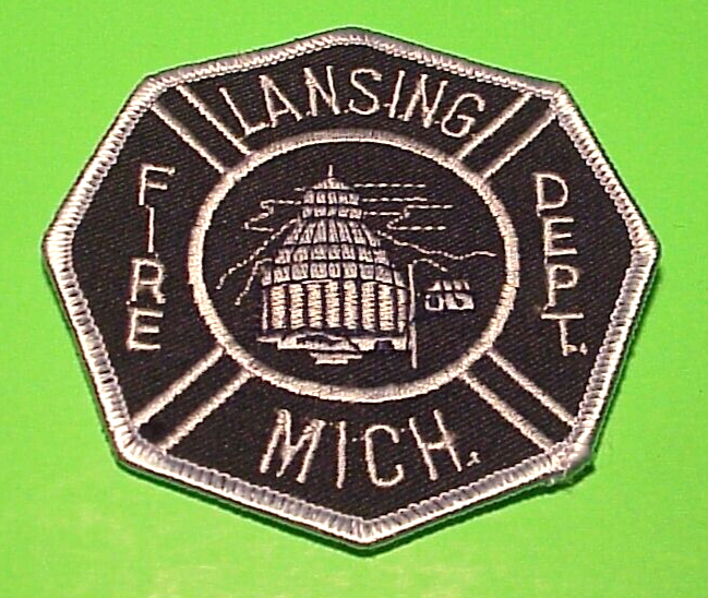 LANSING MICHIGAN MI 3 1/4" FIRE DEPT. PATCH FREE SHIPPING!!! | eBay