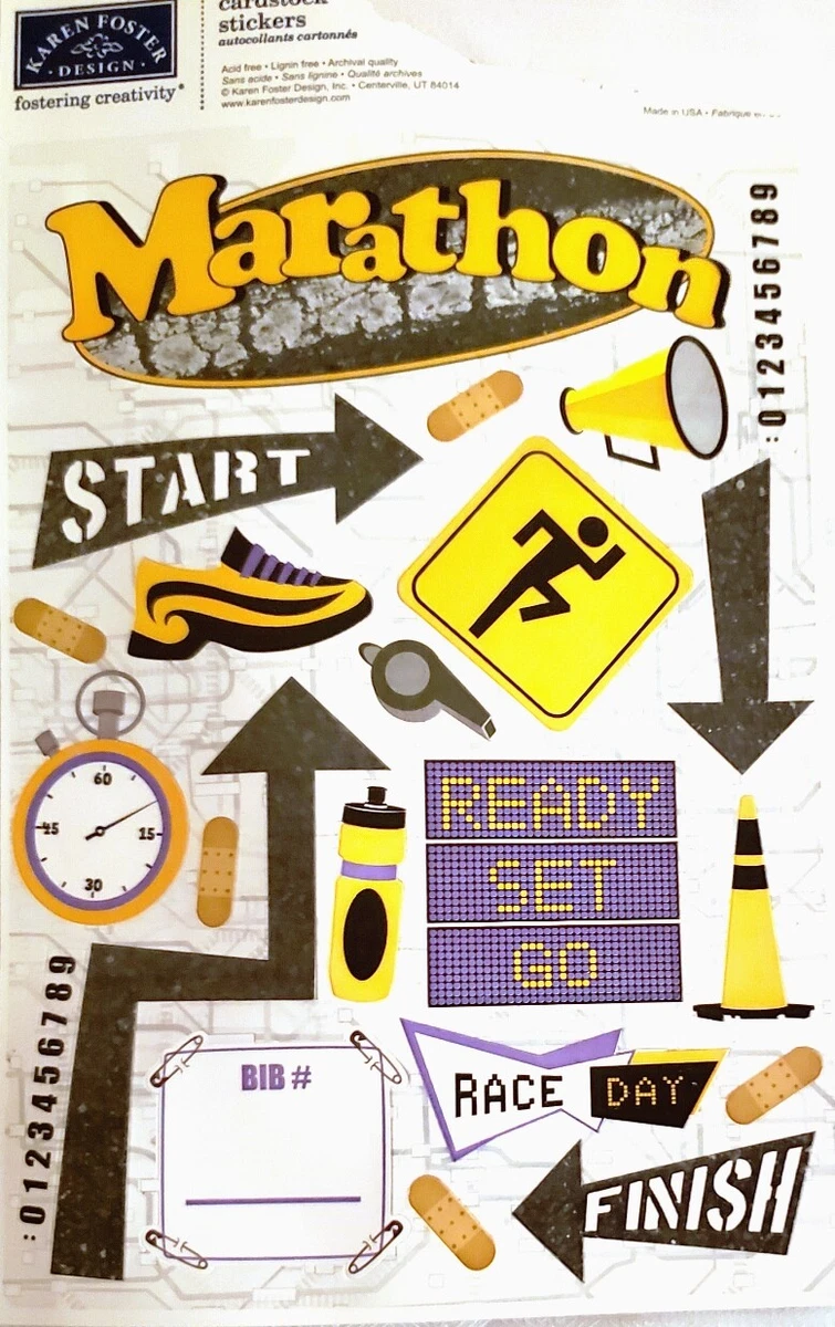 Running Race Stickers