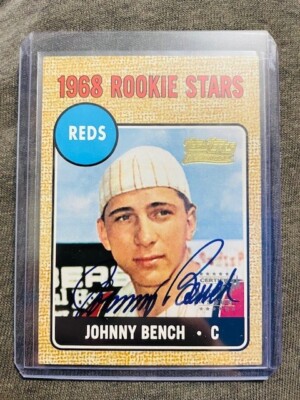 Johnny Bench Auto Autograph Team Topps Legends 1968 Rookie Stars | eBay