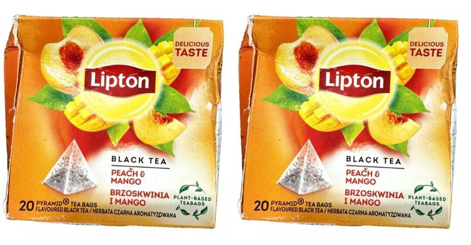 (5 Pack) Lipton Mango Peach Pyramid Tea Bags Delicious Taste | eBay