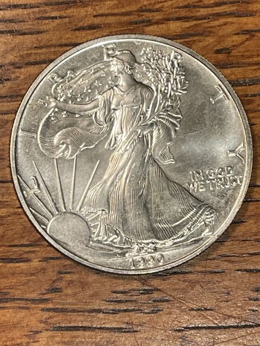 1990 American Silver Eagle 1 oz .999 Fine Silver Dollar | eBay