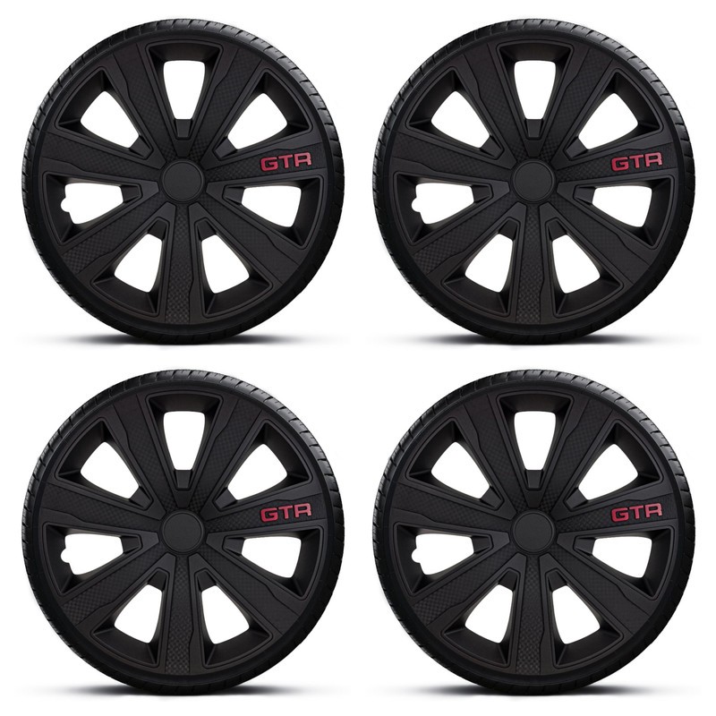 FOR RENAULT MODUS 15" INCH WHEEL TRIMS BLACK HUB CAPS COVERS GTR 4PC ...