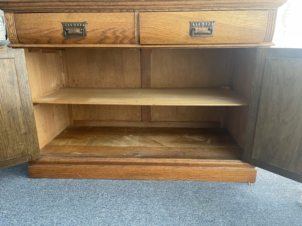 Vintage antique, arts and crafts style oak sideboard | eBay UK