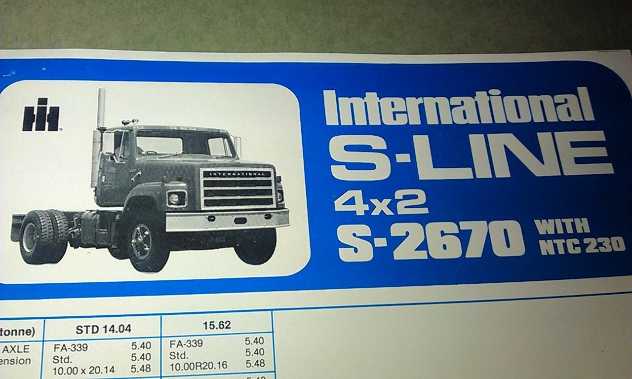 1979 INTERNATIONAL S-Line S2670 4x2 NTC 230 Trucks Australian Spec ...