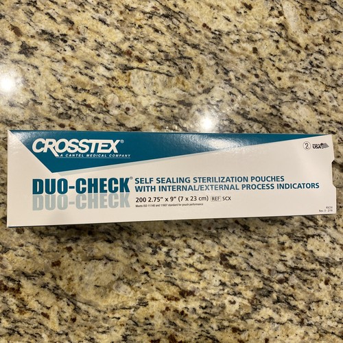200/box Crosstex Sterilization Pouch Self Sealing 2.75” X 9” Duo-Check ...