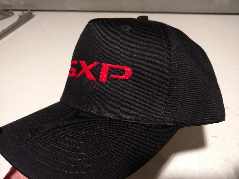 Pontiac GXP Black Hat Custom Embroidered Silver n Red - Port & Co. 5 ...