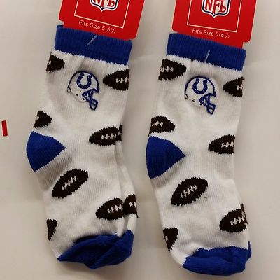 NFL Indianapolis Colts Children Socks - Size: 5-6 1/2, New (Lot of 2 ...