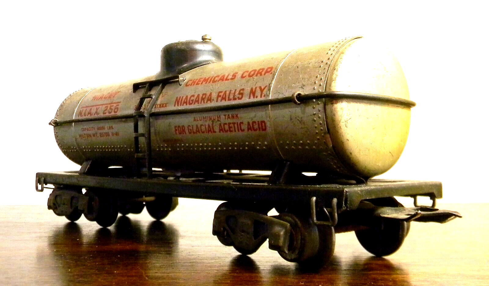 MARX Tank Car ~ Niacet Chemical Corp. ~ Type-B Wheelsets Rd# NIAX 256 ...