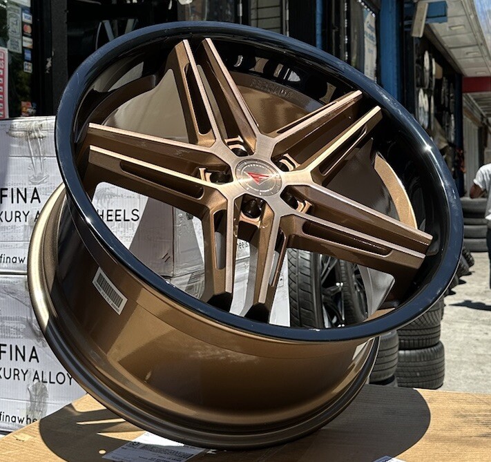 22X9”/10.5” Ferrada Wheels Rims CM1 Brushed Cobre & Gloss Black Lip One ...