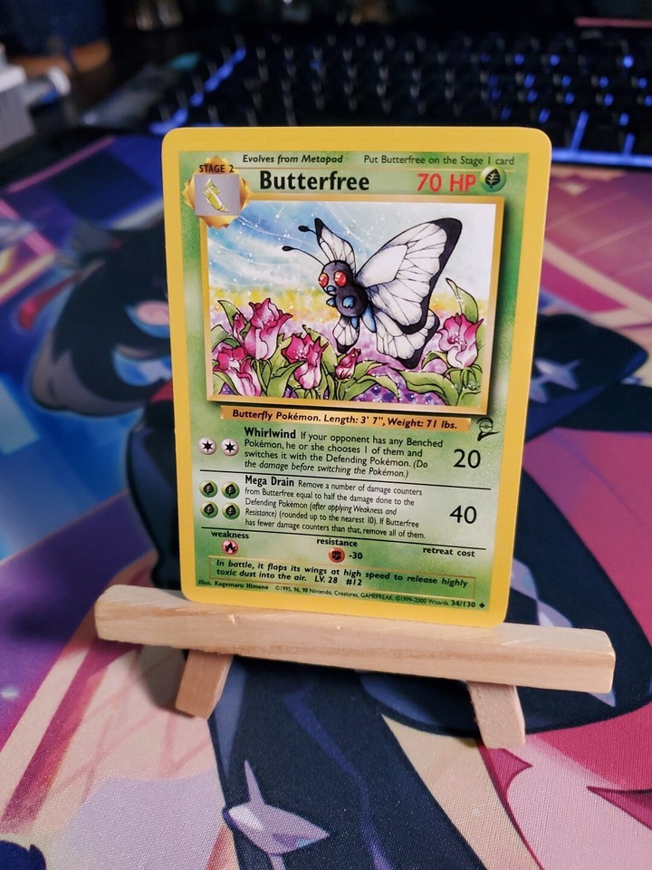 Pokémon TCG Butterfree Base Set 2 34/130 Regular Unlimited Uncommon | eBay
