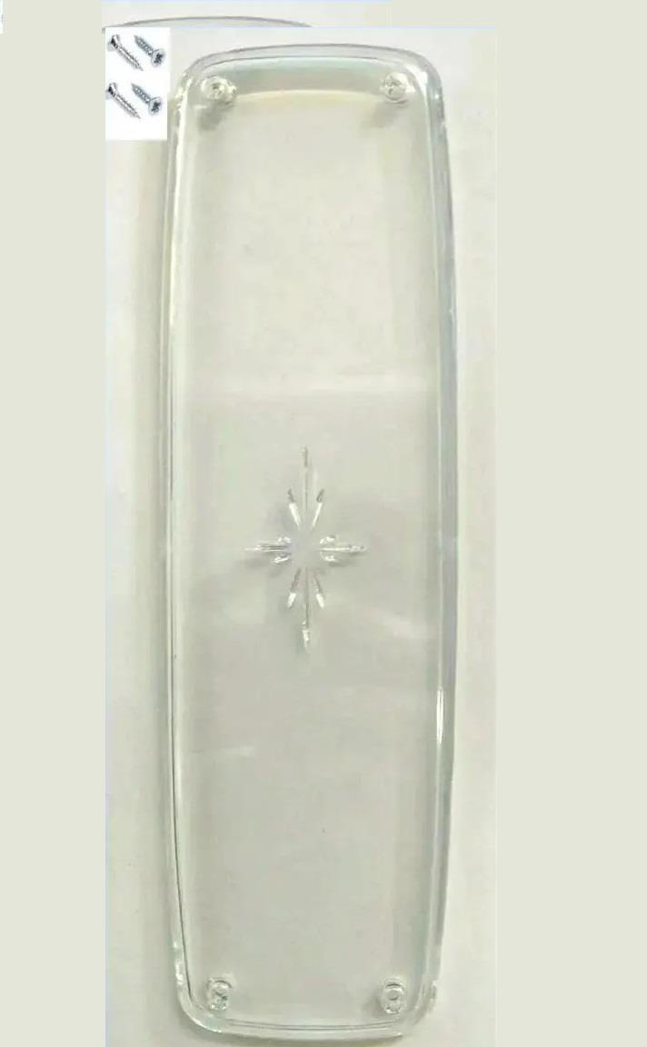 SET OF 2 Plastic Door Finger Plates Transparent Clear push plates ...