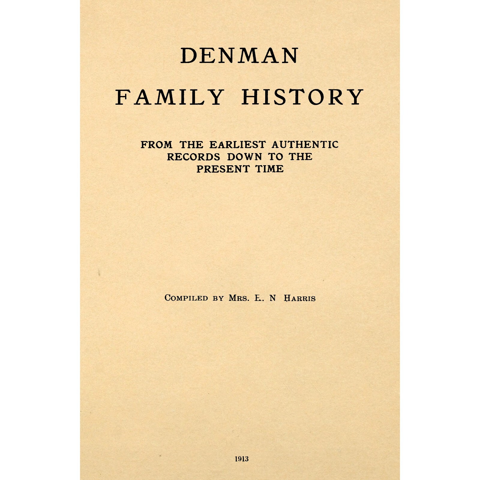 Denman Family History | eBay
