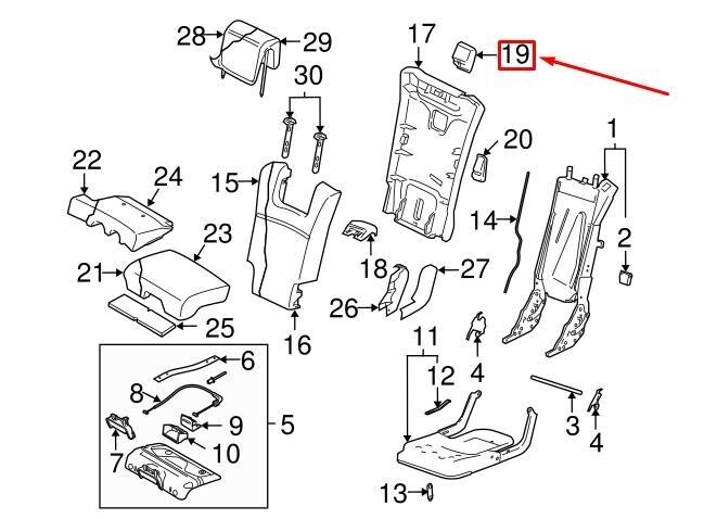 VOLVO XC90 MK1 Rear Centre Seat Handle Genuine 39998518 | eBay