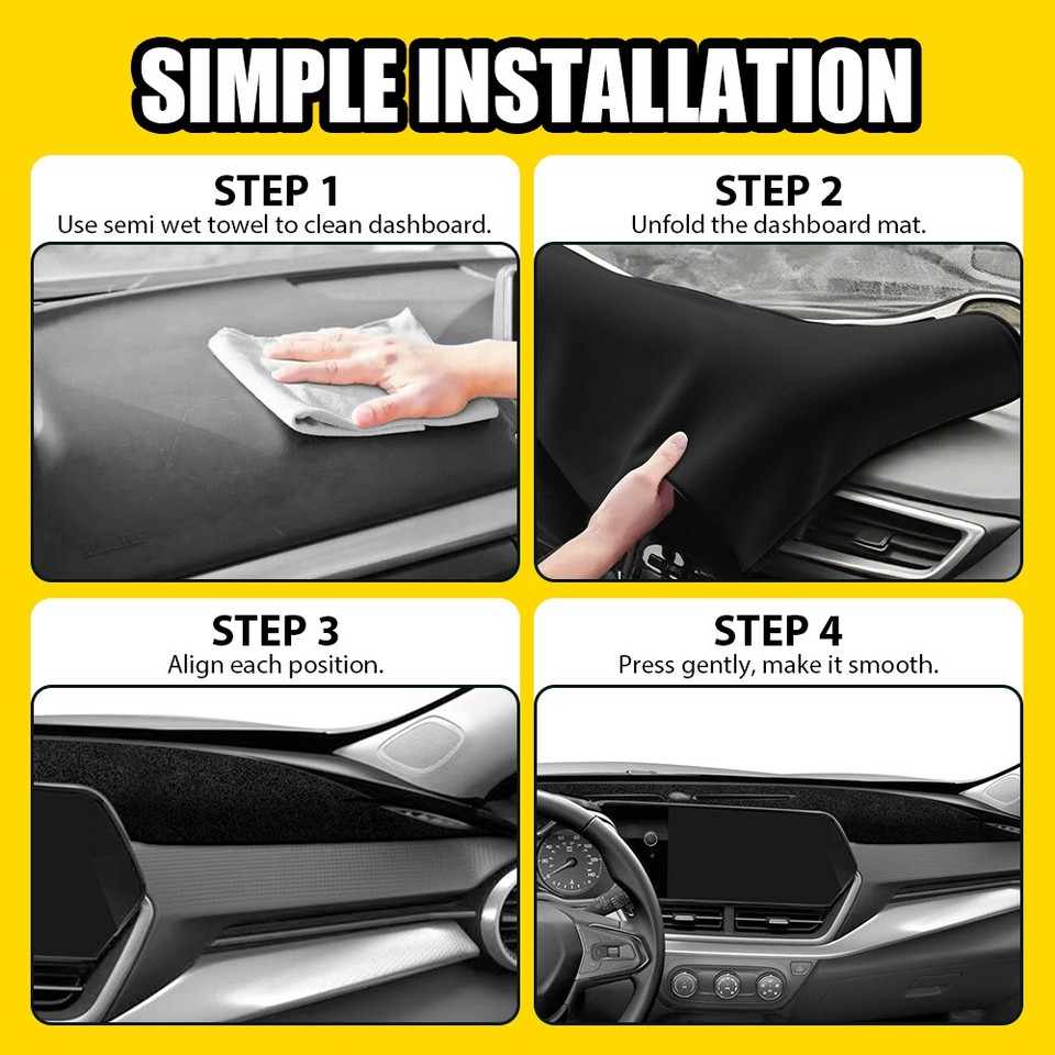 Anti-glare Fits Chevrolet Trax 2024-2025 Dashboard Cover Pat Dash Mat ...