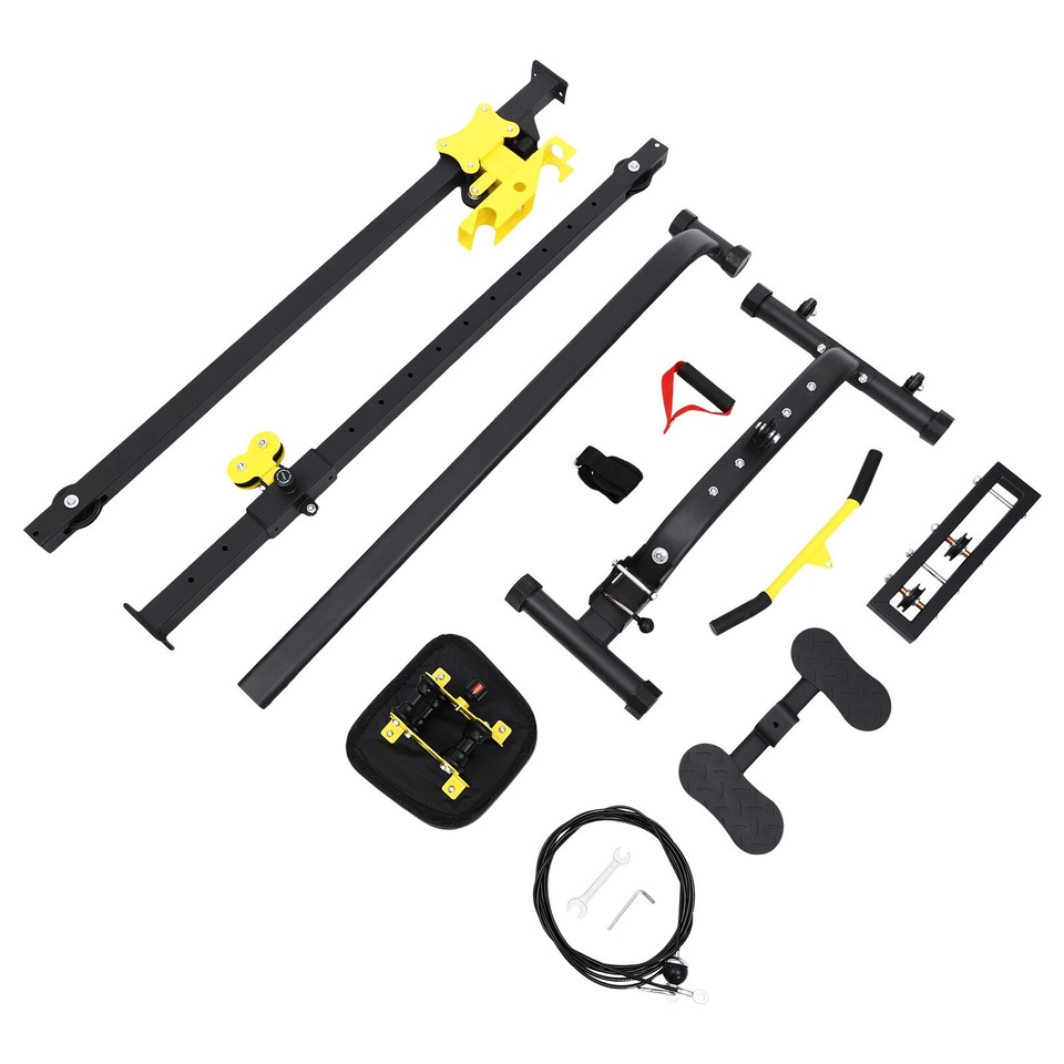 Pull Down Machine Multifunction Low Row Bar Cable Fitness Body Workout ...