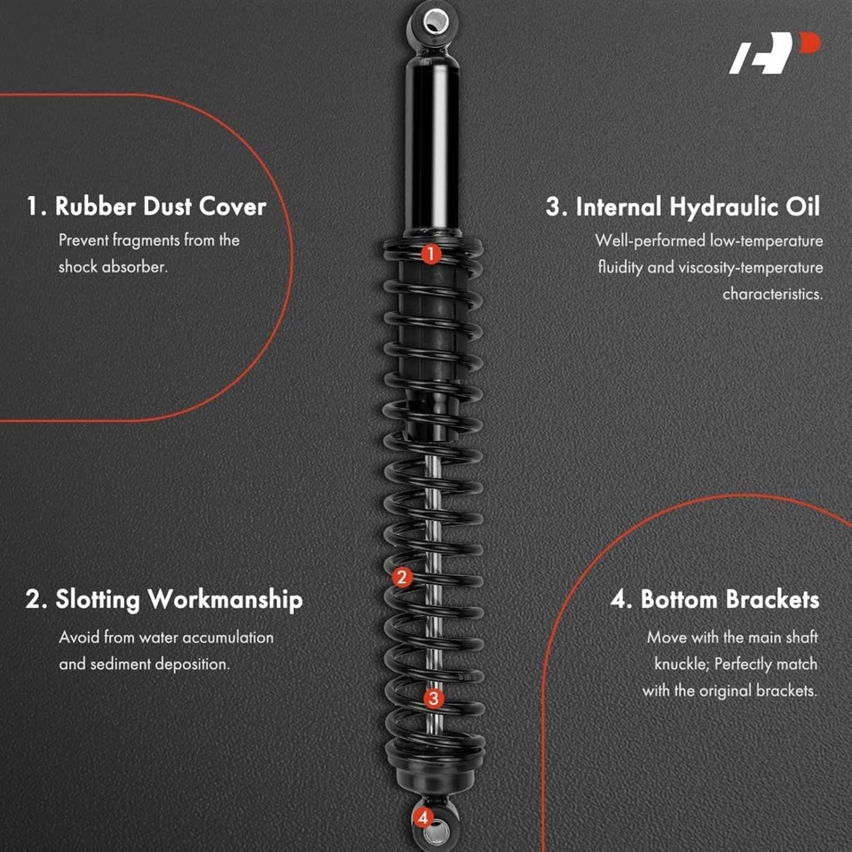 A-Premium Rear Load Adjusting Towing Shocks Absorbers with Coil Springs ...