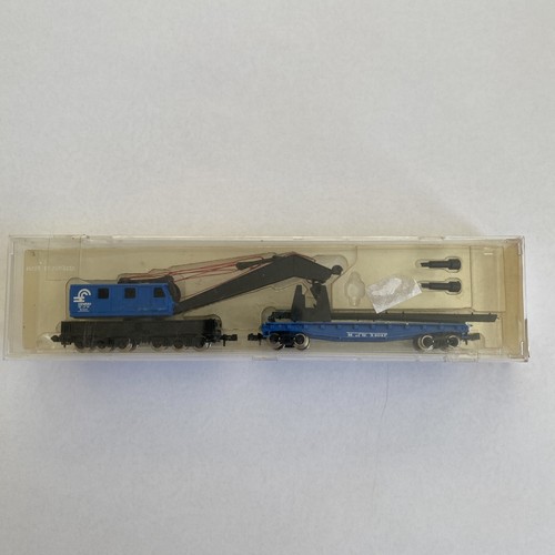 Rivarossi N Scale Conrail Crane & Work Car #6020 E Blue Train Track ...