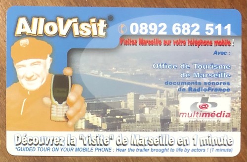 ALLO VISIT MARSEILLE CARD NO TELECARTE PREPAID PREPAYÉE PHONECARD ...