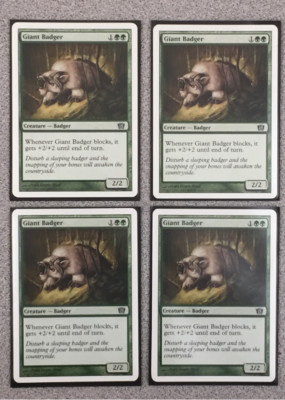 MAGIC THE GATHERING GIANT BADGER 4X PLAYSET - 8TH EDITION - COMMON - LP ...