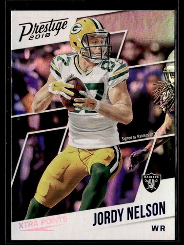 2018 Panini Prestige Xtra Points Blue Jordy Nelson Oakland Raiders #146 ...
