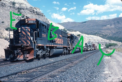 Denver & Rio Grande Western DRGW SD50 Action Wolcott CO 1990 Original ...