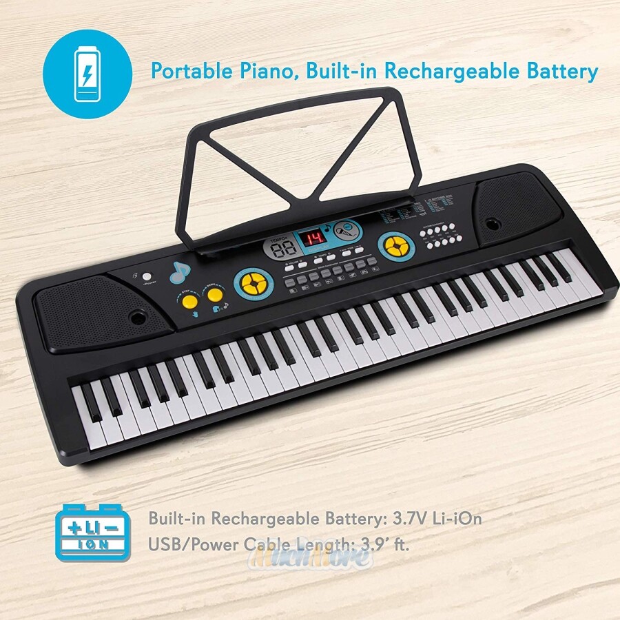 Smart Piano Keyboard for Kids 61 key Electric Digital Music Keyboard ...