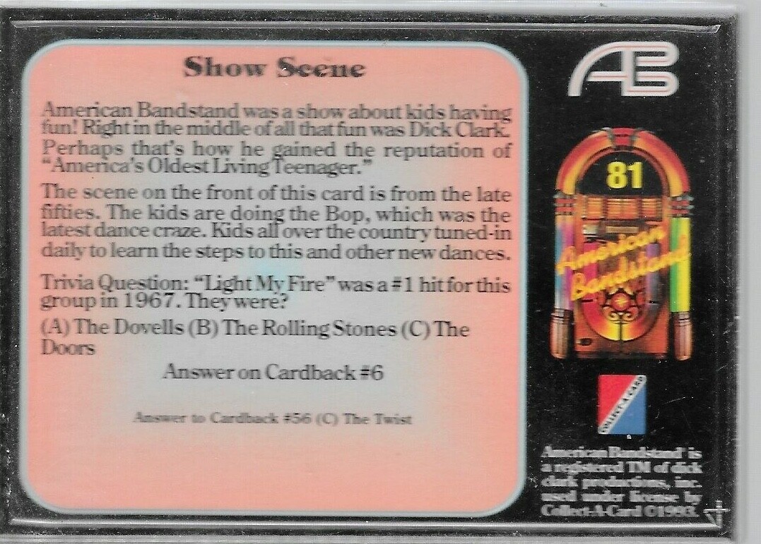 BOX OF AMERICAN BANDSTAND POP MUSIC ARTIST CARDS unusued Near Mint | eBay