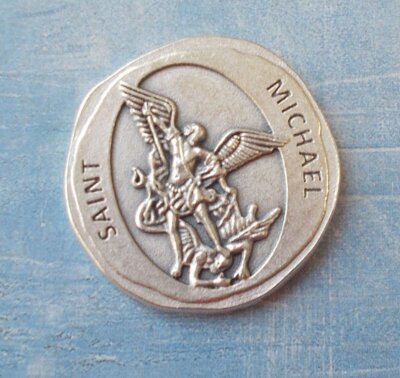 Saint St Michael the Archangel Pocket Token Protector Devotion Prayer ...