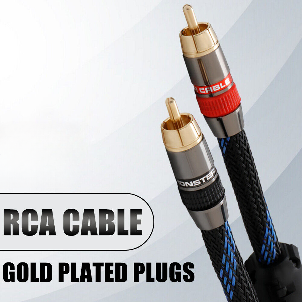 Pair Ultra-High Purity 6N OCC Copper HiFi Audio Signal Interconnect RCA ...