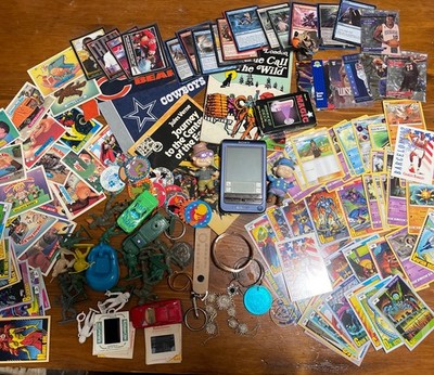 Vintage Junk Drawer Lot – Toys, Cards, GPK, Keychains, Watches, Jewelry ...