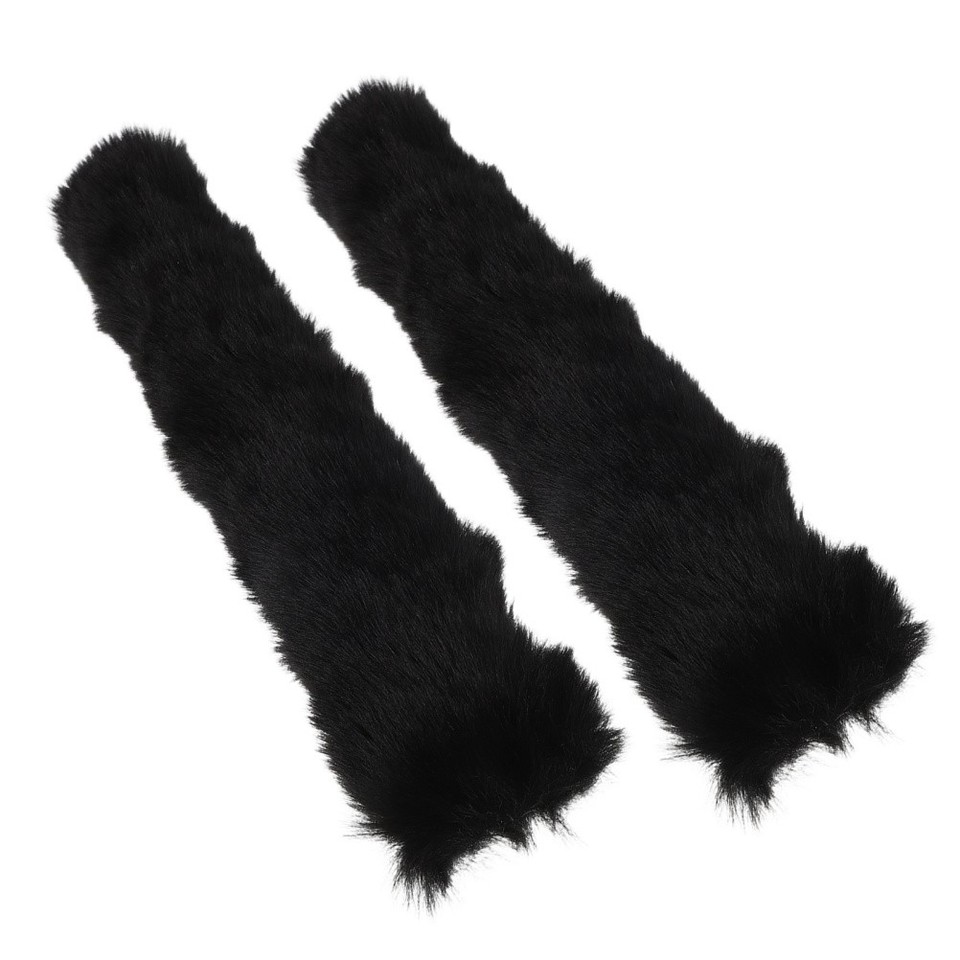 2pcs Handbag Chain Strap Protector - 12" Faux Fur Plush Zippered Chain ...