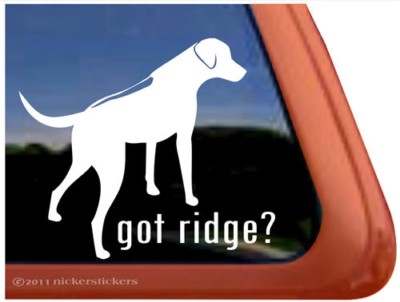 Got Ridge? |High Quality Rhodesian Ridgeback Vinyl Dog Decal Sticker | eBay
