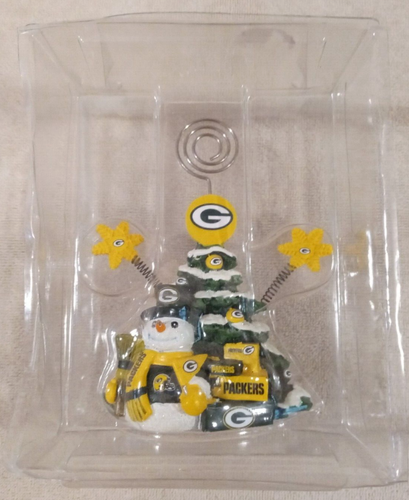 Green Bay Packers SNOWMAN & TREE graphic design photo holder NEW | eBay