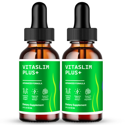 (2 Pack) VitaSlim Plus Weight Loss Drops, Advanced Vita Slim + Fat ...