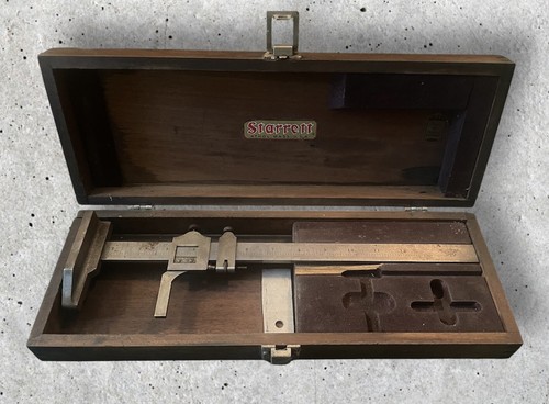 Vintage Starrett No 454 12” Venier Height Gage case Tool Engineer ...