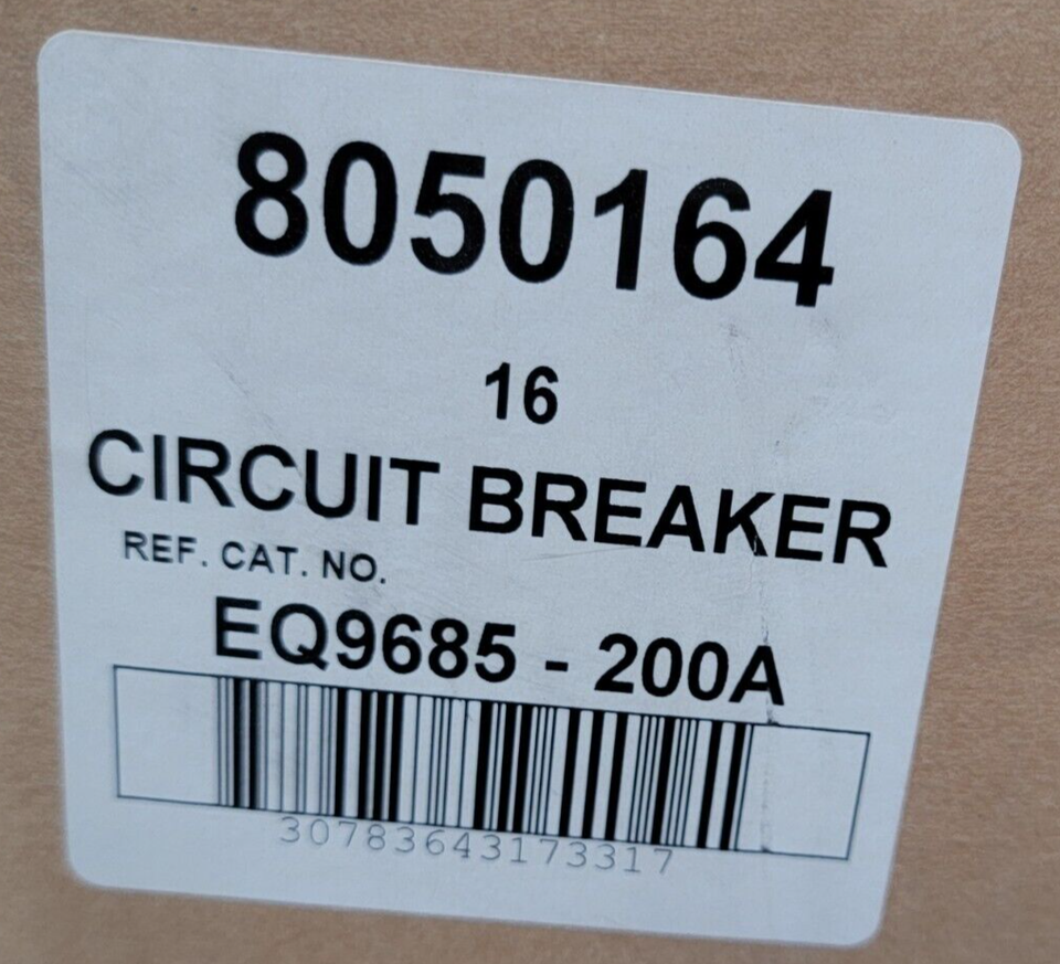 SIEMENS EQ9685 4 Pole 200 AMP Main Circuit Breaker | eBay