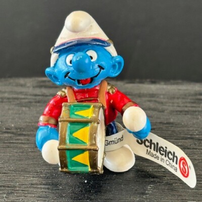 Smurfs 20494 Bass Drummer Smurf Marching Band Drum Figure Vtg 2001 PVC ...