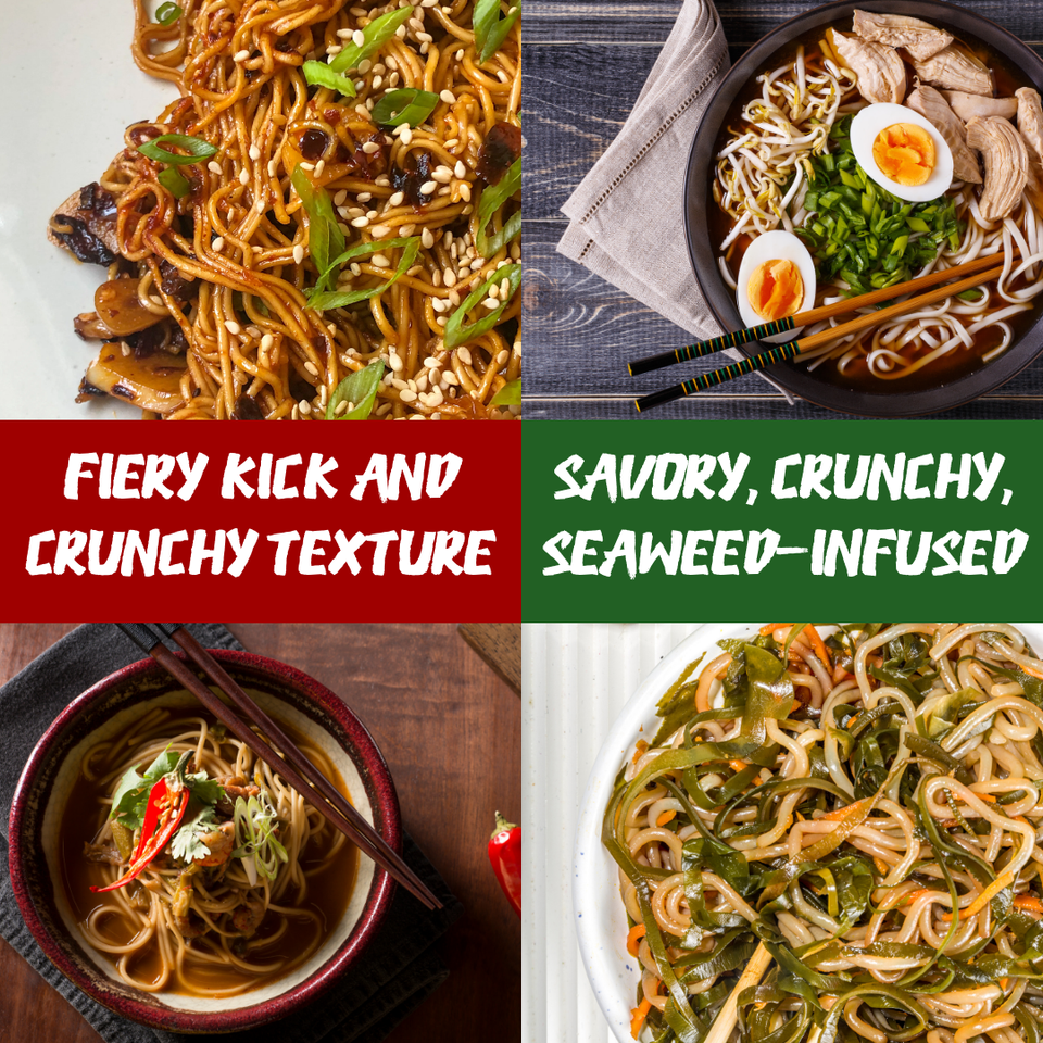 Ramen Toppings and Noodle Variety Pack, 5 Noodles with Chili Crisp and ...