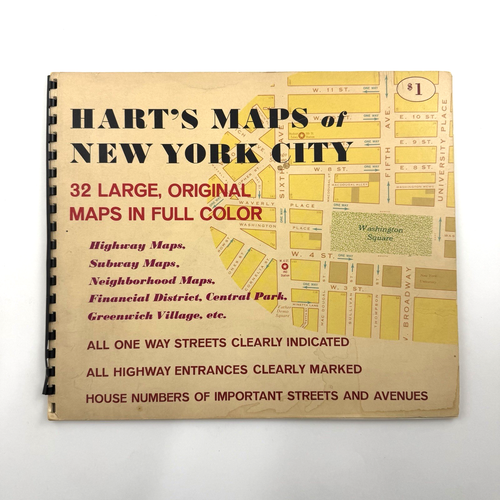 HART'S MAPS OF NEW YORK CITY 1964 Highway Subway Neighborhood Color | eBay
