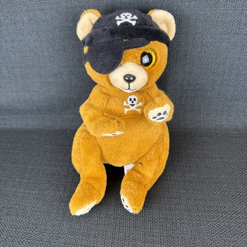 Ty Boo Beanie Bellies Skully Eye Patch Pirate Bear 6" Plush Stuffed ...