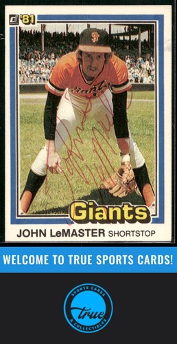 1981 Donruss #432 John LeMaster Auto | eBay