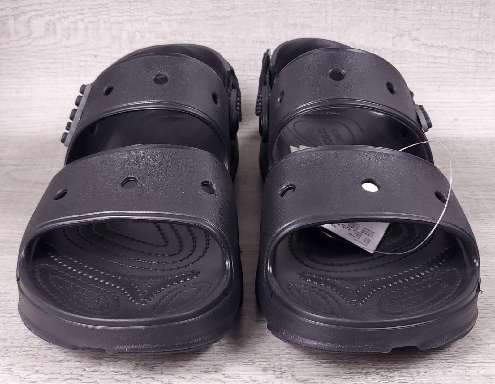 Crocs Classic All Terrain Flip Flops Hook & Loop Mens Choose Sz Black ...