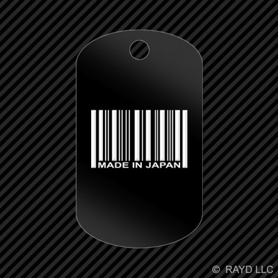 Made in Japan Barcode Keychain GI dog tag engraved many colors | eBay