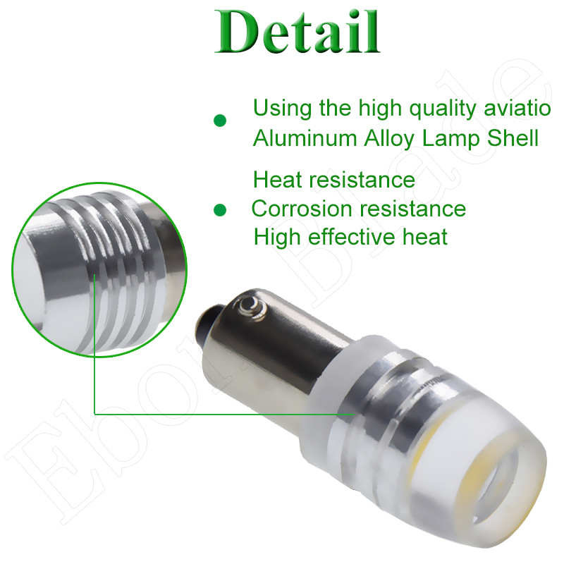 2 x 6V DC BAY9S H21W Car LED Interior Light Lamp Warm White 4300K Globe ...