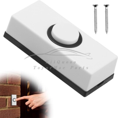 New DOOR BELL CHIME BELL PUSH PRESS BUTTON WHITE BLACK INSERTS | eBay