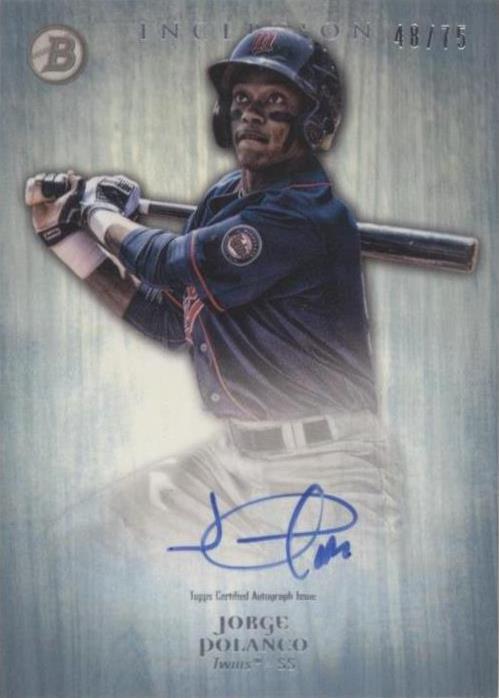 2014 Bowman Inception - Prospect Autographs Jorge Polanco #PA-JPO Blue ...