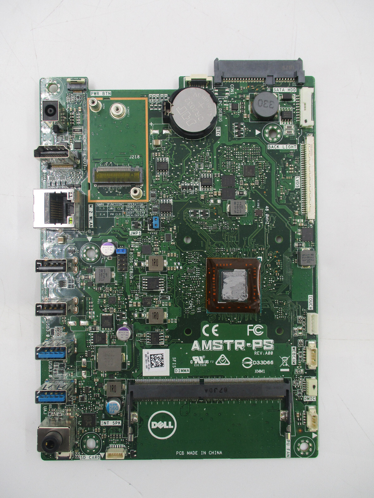 Dell Inspiron 24 3475 AIO Motherboard 04NJ6P With AMD A6-9225 Processor ...