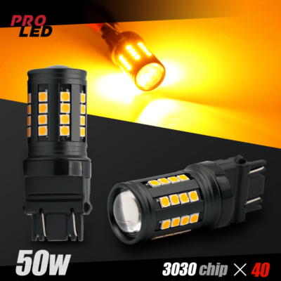 NEW Amber Yellow LED Chips Turn Signal Blinker Corner Lights bulbs 3157 ...