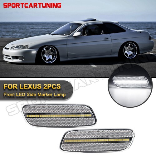 LED Front Bumper Turn Signal Side Marker Lights 2Pcs For Lexus 92-00 ...