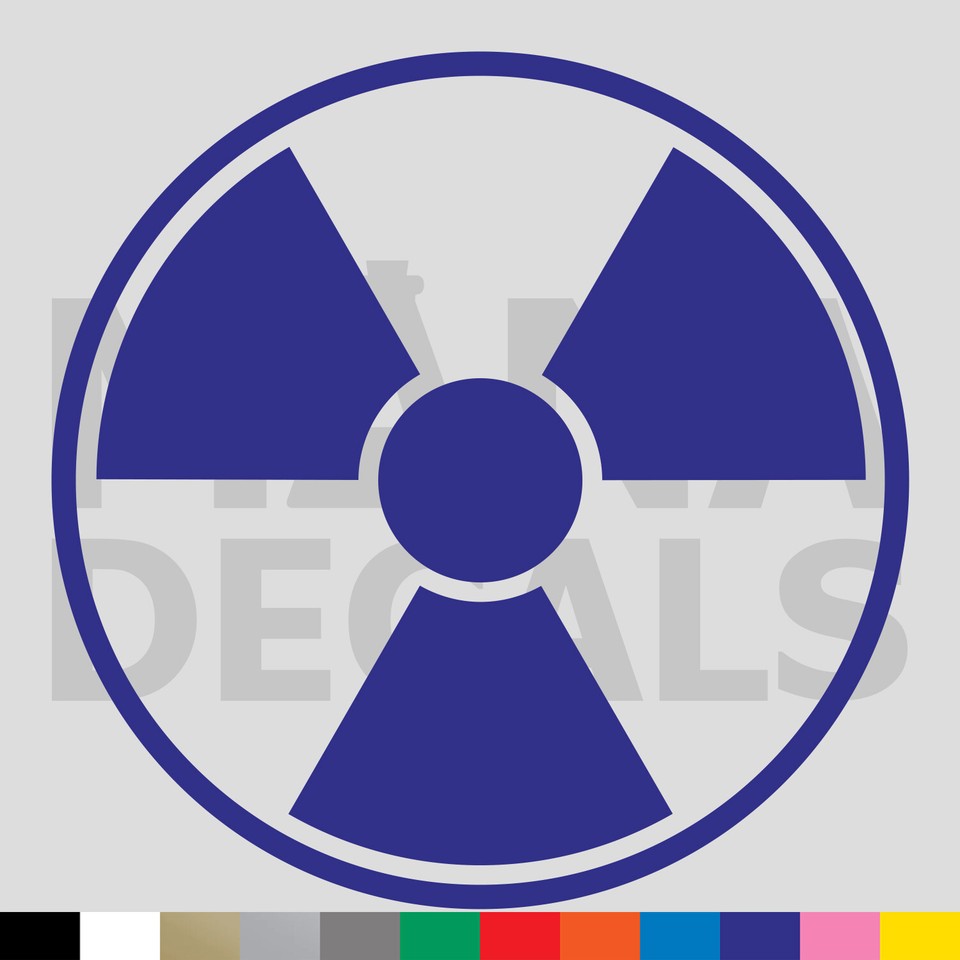 Radioactive Symbol Vinyl Die Cut Decal Sticker - Radiation Danger ...